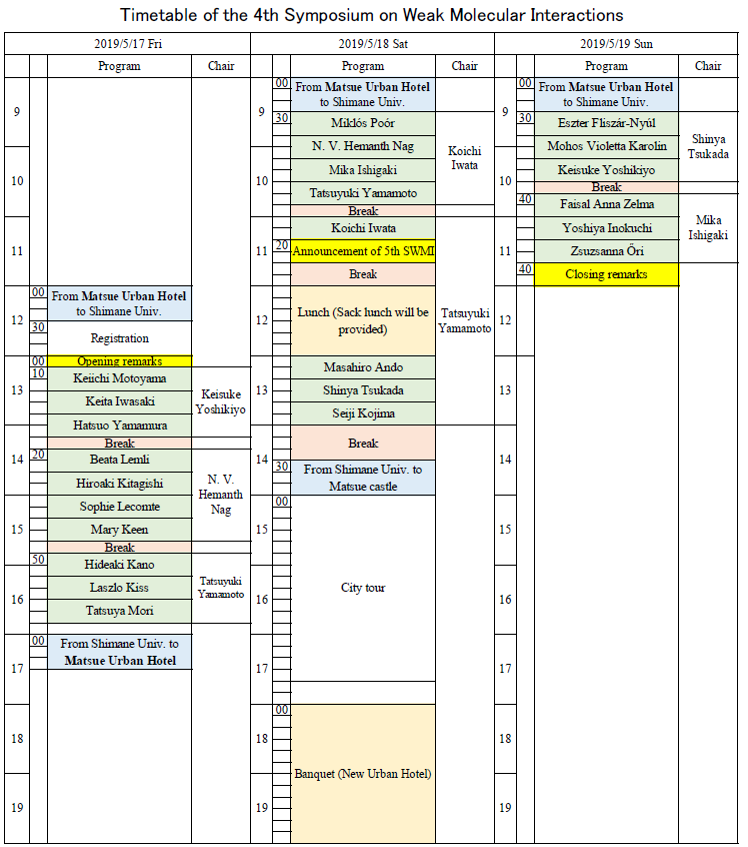 Schedule Program Schedule Program